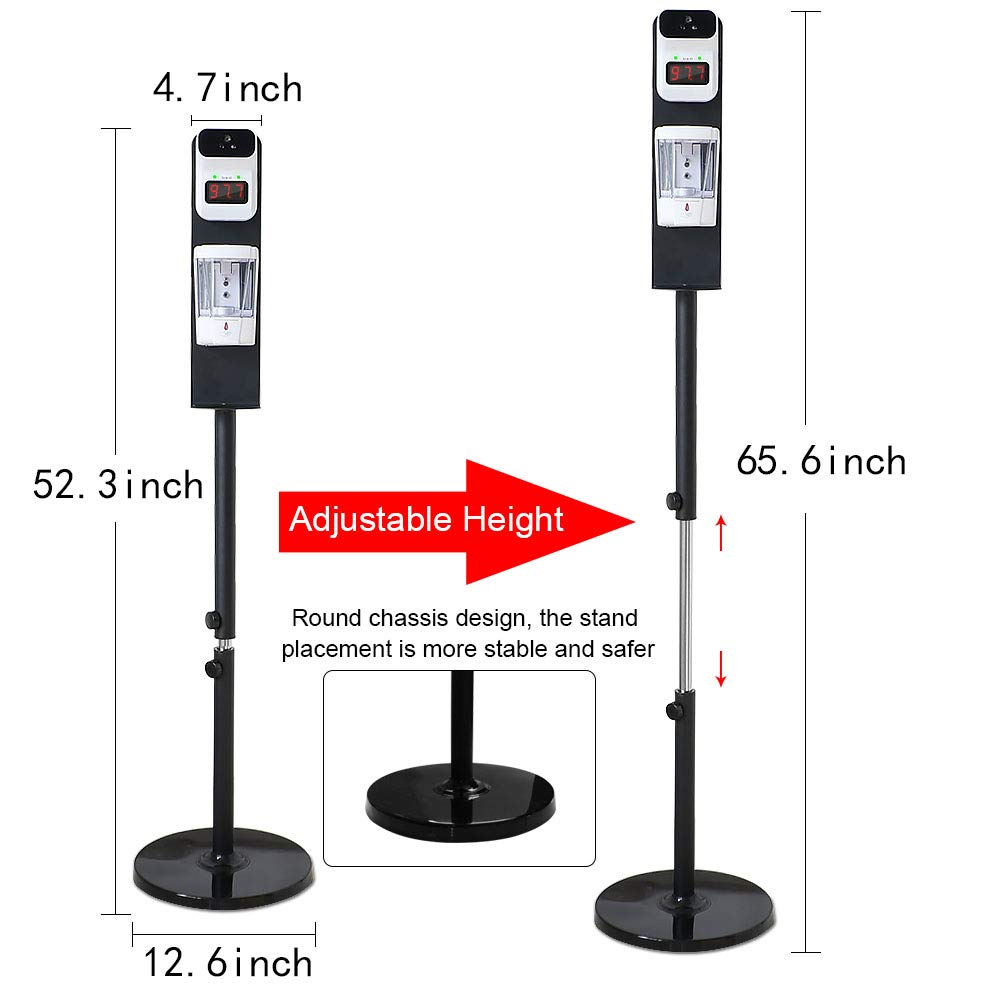 LYCHL Wall Mounted Thermometer +Soap Dispenser Wall Mounted Set for Offices, Factories, Shops, Schools, Restaurants, Rail Station Entrances, and Other High-Density Areas