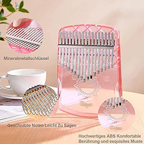 SDGH 17 Keys Thumb Piano with Tuning Hammer Portable Finger Piano Music Gift for Children/Beginners