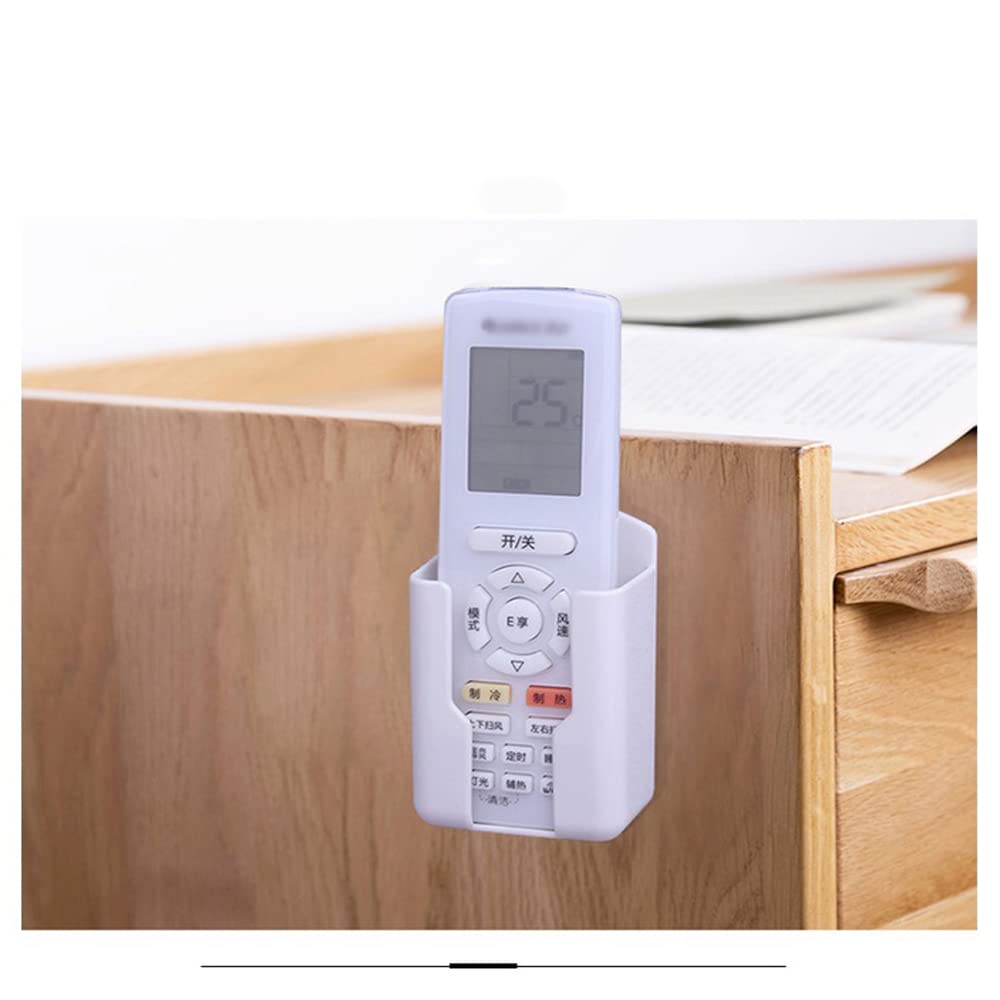 Teadokly 2pack Remote Control Holder,Self-Adhesive Wall Mount Phone Holder,Air Conditioner TV Remote Control Bracket,Wall-Mounted Mini Storage Box (2.67inch)