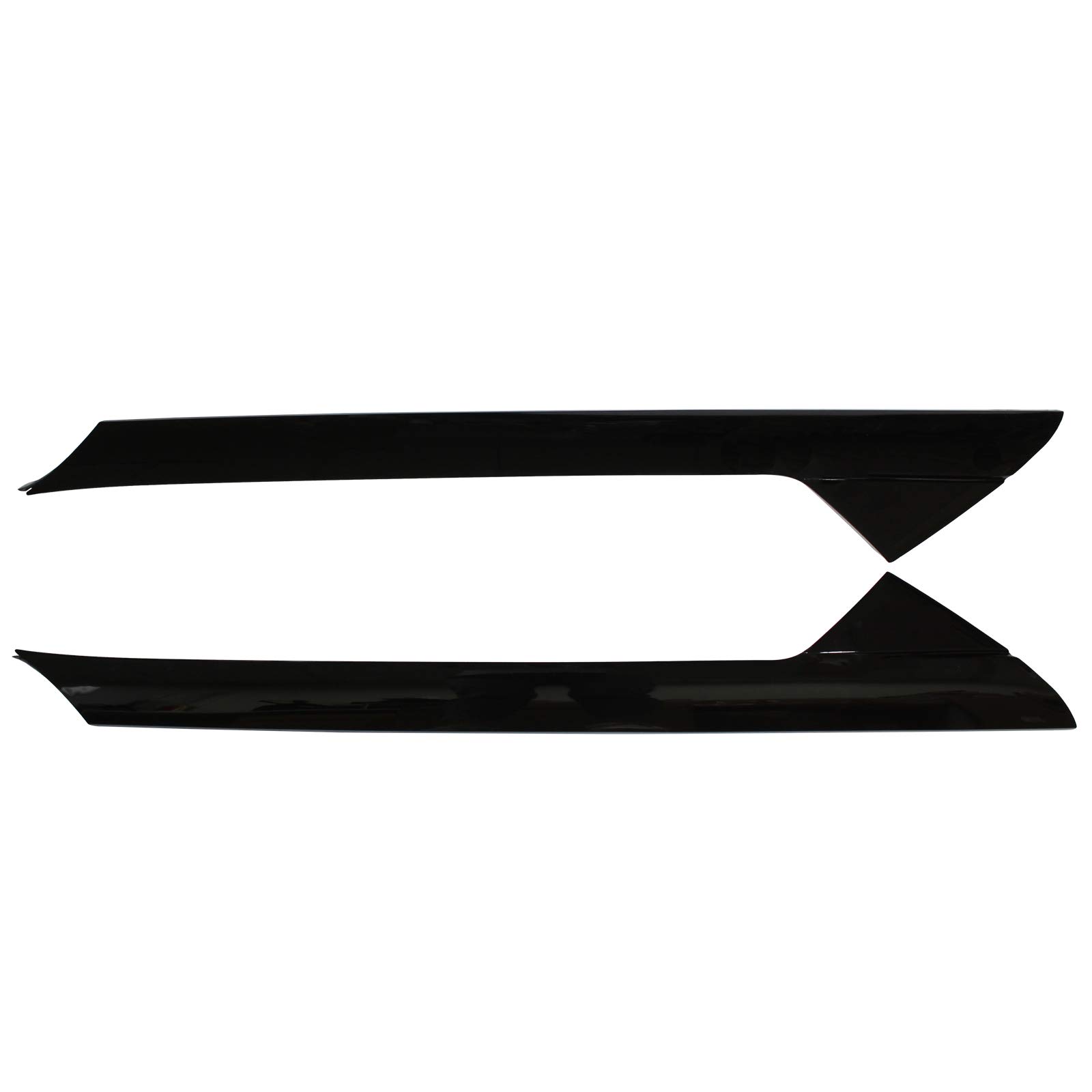 NewYall Pair Left and Right Glossy Black Windshield Outer Trim Pillar Molding