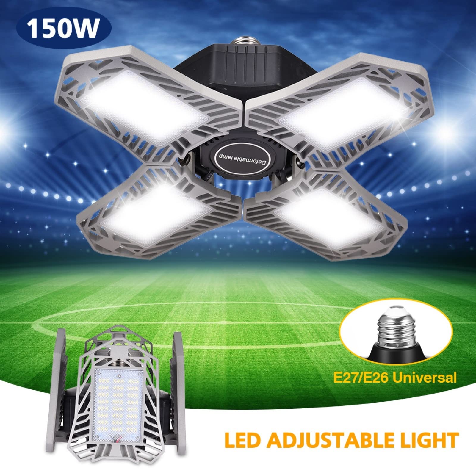 URBERY Ultra Slim LED Shop Lights Wraparound, Car Detailing LED Shop Light, Adjustable Panels Lights for Garage, Workshop, Attic, Basement ( Size : 10 Pack )