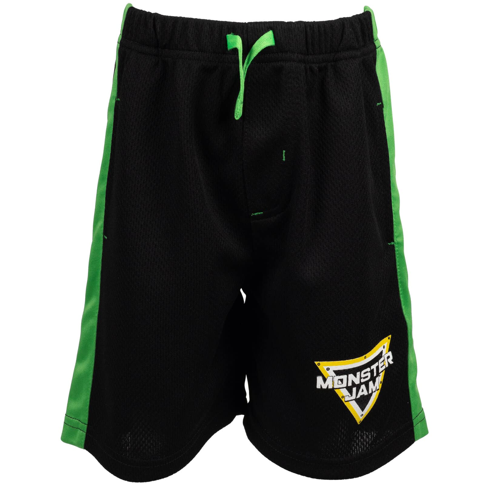 Monster Jam Toddler Boys Graphic T-Shirt Tank Top Mesh Shorts 3 Piece Outfit Set Black 4T