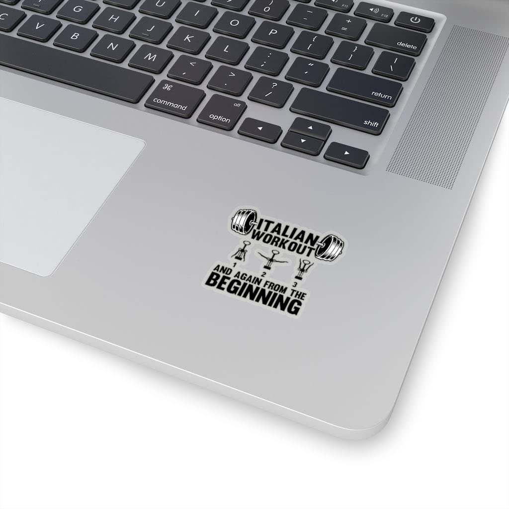 Teegarb Letter Blanket Sticker Decal Novelty Weightlifting Weights Workout Heavylifting Lover Humorous Italia Stickers for Laptop Car 6" × 6" / Transparent