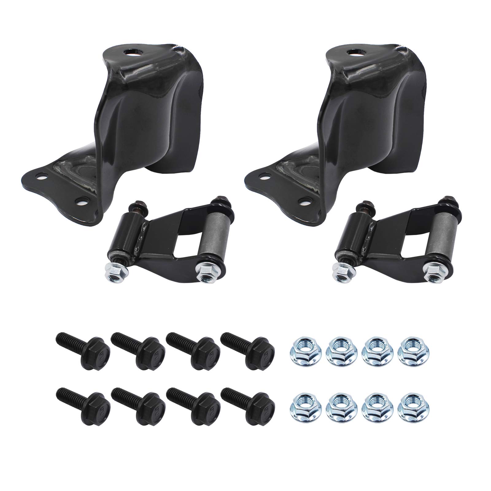 Rear Leaf Spring Shackle Hanger Bracket Kit - Replacement For 1986-2008 Ranger 2wd & 4x4 - All Models with 2.5" Wide Leaf Springs # 722-001 + 722-010