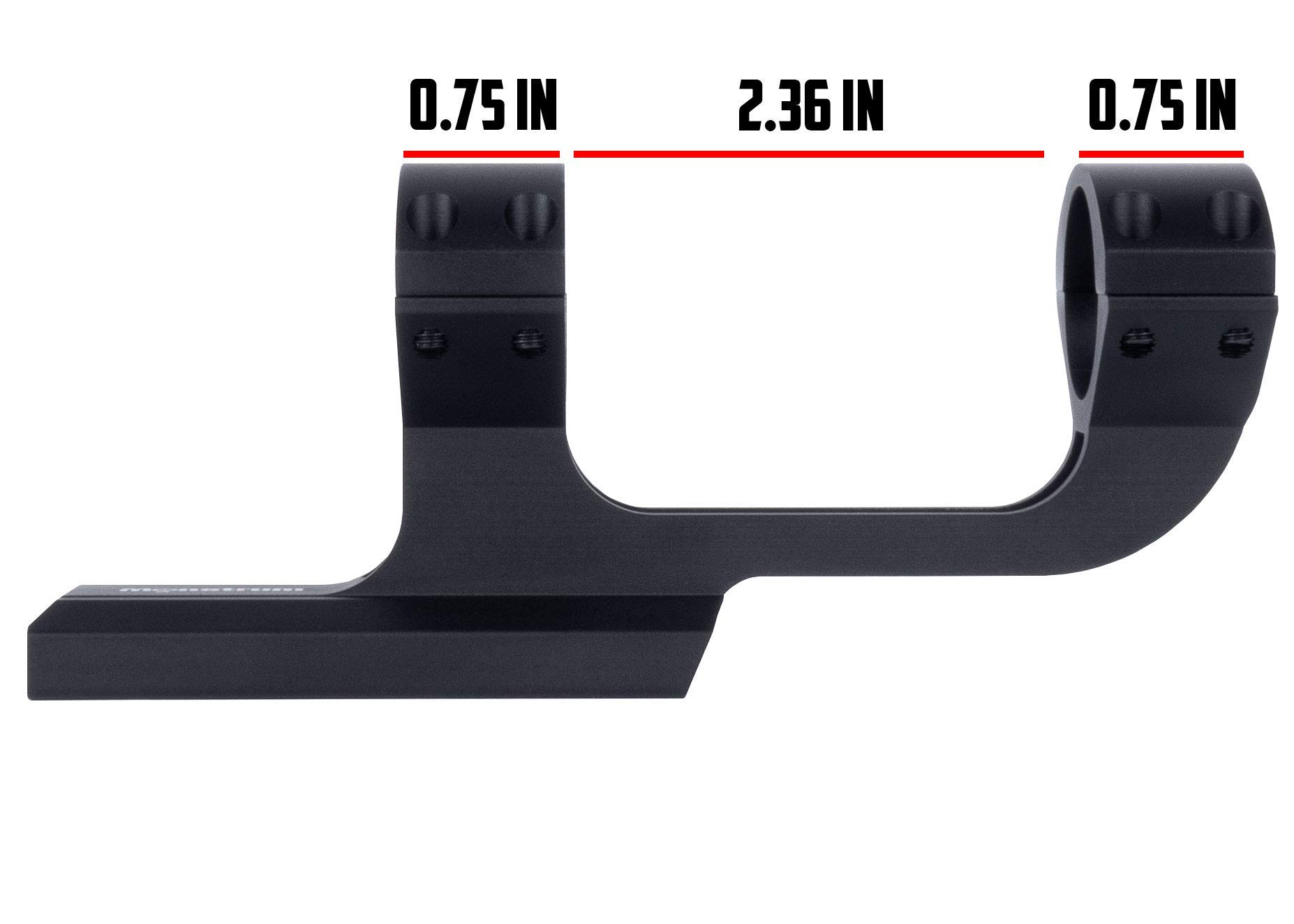 Monstrum 3-9x32 Rifle Scope with Rangefinder Reticle | ZR250 H-Series Offset Scope Mount | Bundle