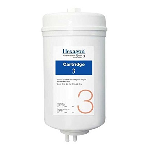 Valued Trade Hexagon Alkaline Water Filtration System 2 Cartridge 1,2 & 3 (Full Set of 3)