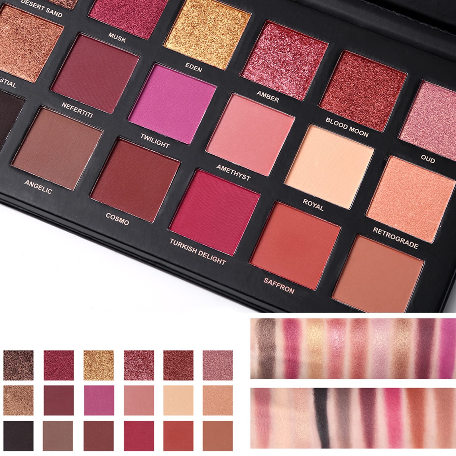 UCANBE Makeup Set for Women Full Kit - 2 Eyeshadow Palette 2 Eye Shadow Powder 3 Liquid Lipstick 3 Lip Liner 1 Eyeliner 1 Eye Primer 1 Mascara 2 Eyebrow Pencil 1 Makeup Sponge 15 pcs Brushes Gift Set