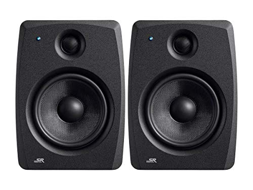 Monoprice Powered Studio Monitor Speakers - 8-Inch, 150-Watt, SV28, Bi-Amplified, Class AB Amp - Stage Right Series
