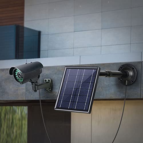X-DRAGON Solar Panel for Security Camera Outdoor, IP67 Waterproof Solar Panel, 5V 3.5W Micro USB Solar Panel, 360° Adjustable Wall Mounting Bracket