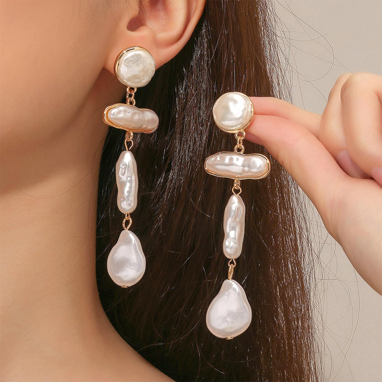 Pearl Flower Stud Earring Elegant Pearl Earrings for Women Charm Flower Stud Earrings (pearl)