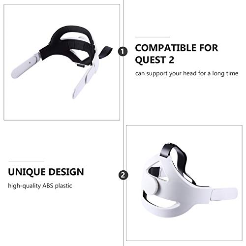 OSALADI Vr Head Strap Adjustable Head Strap Comfortable Head Strap Replacement Reduce Pressure Compatible with 2 White Helmet Headphones Helmet Headphones Helmet Headphones Helmet Headphones