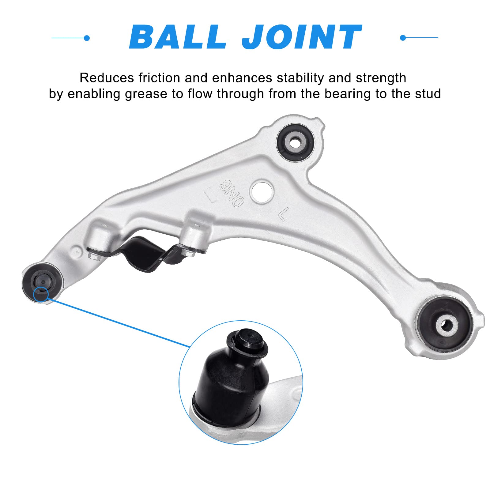 nifeida Pair Front Lower Control Arm & Ball Joint Assembly replacement for nissan maxima 2009-2014 Driver and Passenger Side K622054 K622059