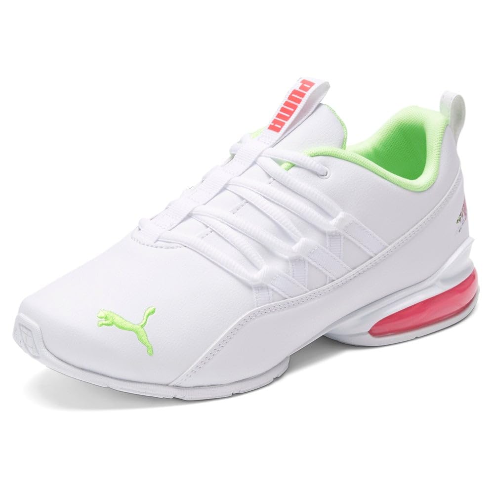PUMA Womens Riaze Prowl Safari Wide Running Sneakers Shoes - White - Size 9 W