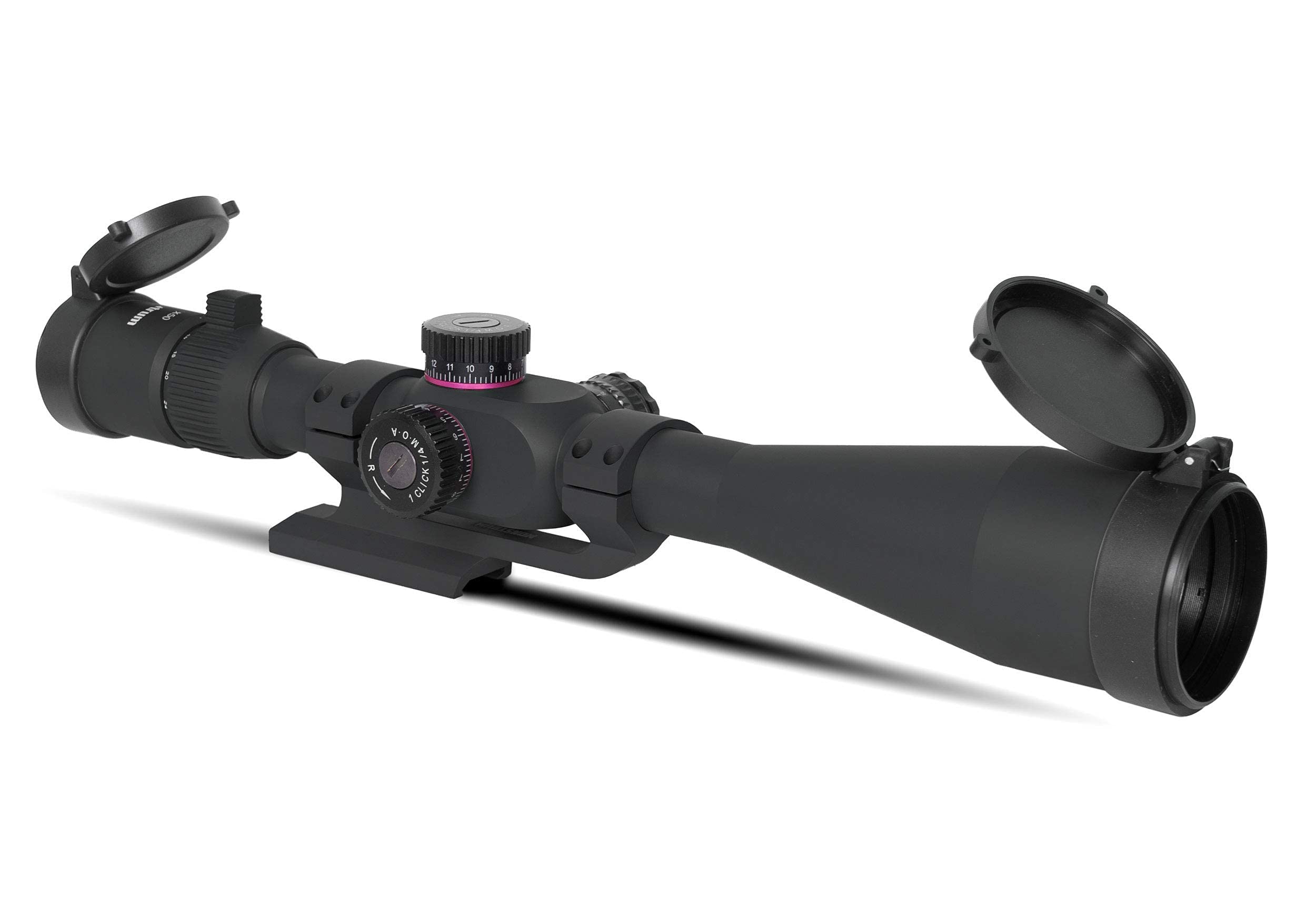 Monstrum G2 6-24x50 First Focal Plane FFP Rifle Scope with Parallax Adjustment | ME308 Extended Offset Scope Mount | Bundle