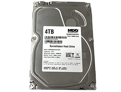 MaxDigitalData 4TB 64MB Cache 5900PM SATA 6Gbps 3.5inch Internal Surveillance Hard Drive (MD4000GSA6459DVR) (Renewed)