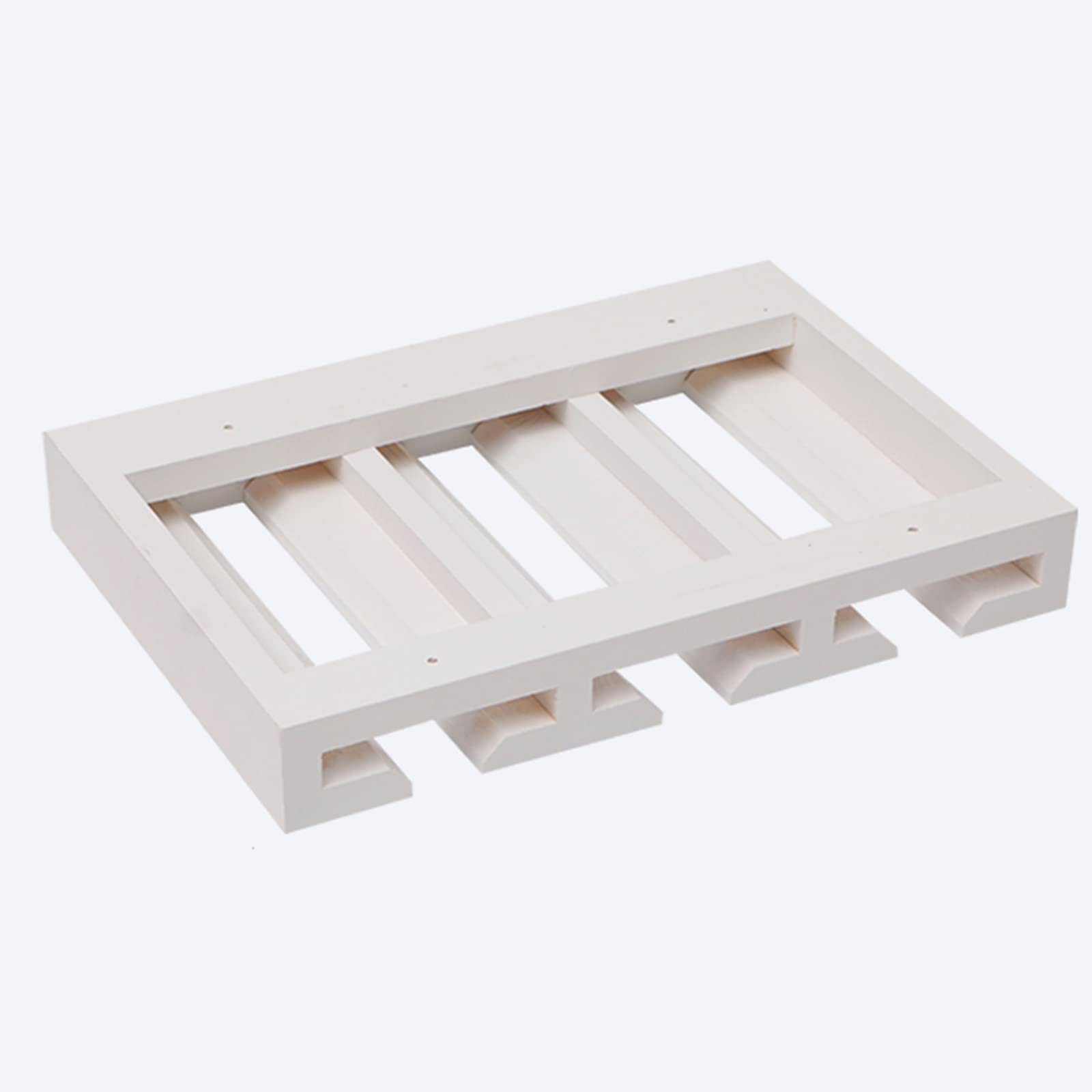 Simple Solid Wood Wine Glass Holder, Wall Mounted Inverted Stemware Rack, for Wine Cooler/bar Counter/Hotel/Restaurant Wine Glass Storage Rack (Color : White, Size : 3 Row)