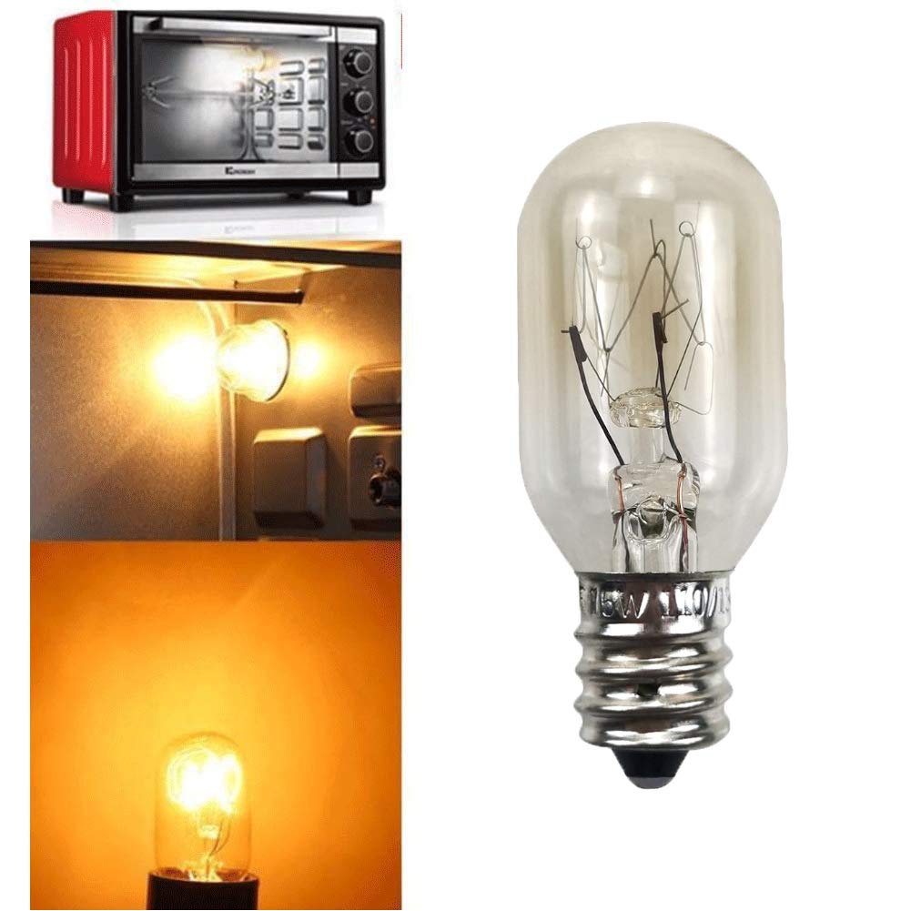 Lxcom Lighting T20 Incandescent Bulbs Salt Rock Lamp Bulb 15W Microwave Oven Light Bulbs 110V Stoven Bulbs E12 Base Appliance Lamp Warm White Kitchen Aid Oven Light Bulb, 8 Pack