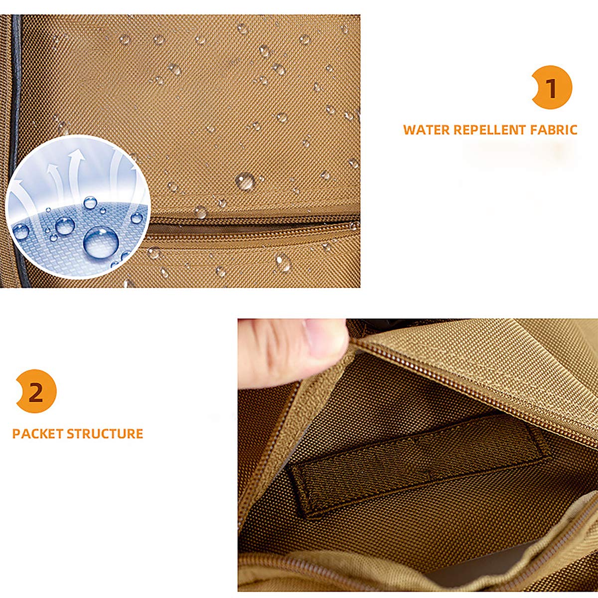NAWAN Gun Bag Airsoft Storage Bag Backpack Rifle Box Handbag Tactical Rifle Box(Khaki,37.4 Inch)
