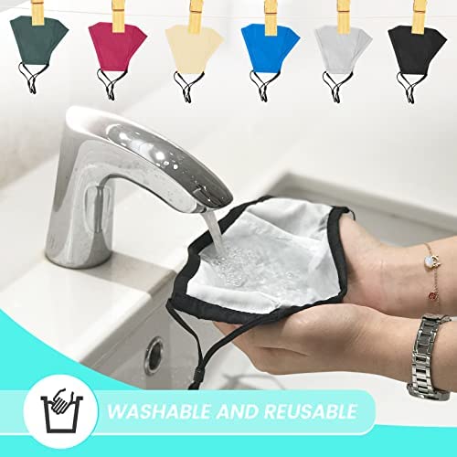 Reuseable Cloth Face Masks Washable for Women Men 12 Pack Breathable Face Mask with Nose Wire and Adjustable Ear Loops…