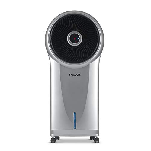 Newair Evaporative Air Cooler and Portable Cooling Fan in Silver, Honeycomb Pad Cooling, 470 CFM, 1.45 Gallon Removable Water Tank, Remote Control and Timer, Cost Saving Cooling for Dry Climates