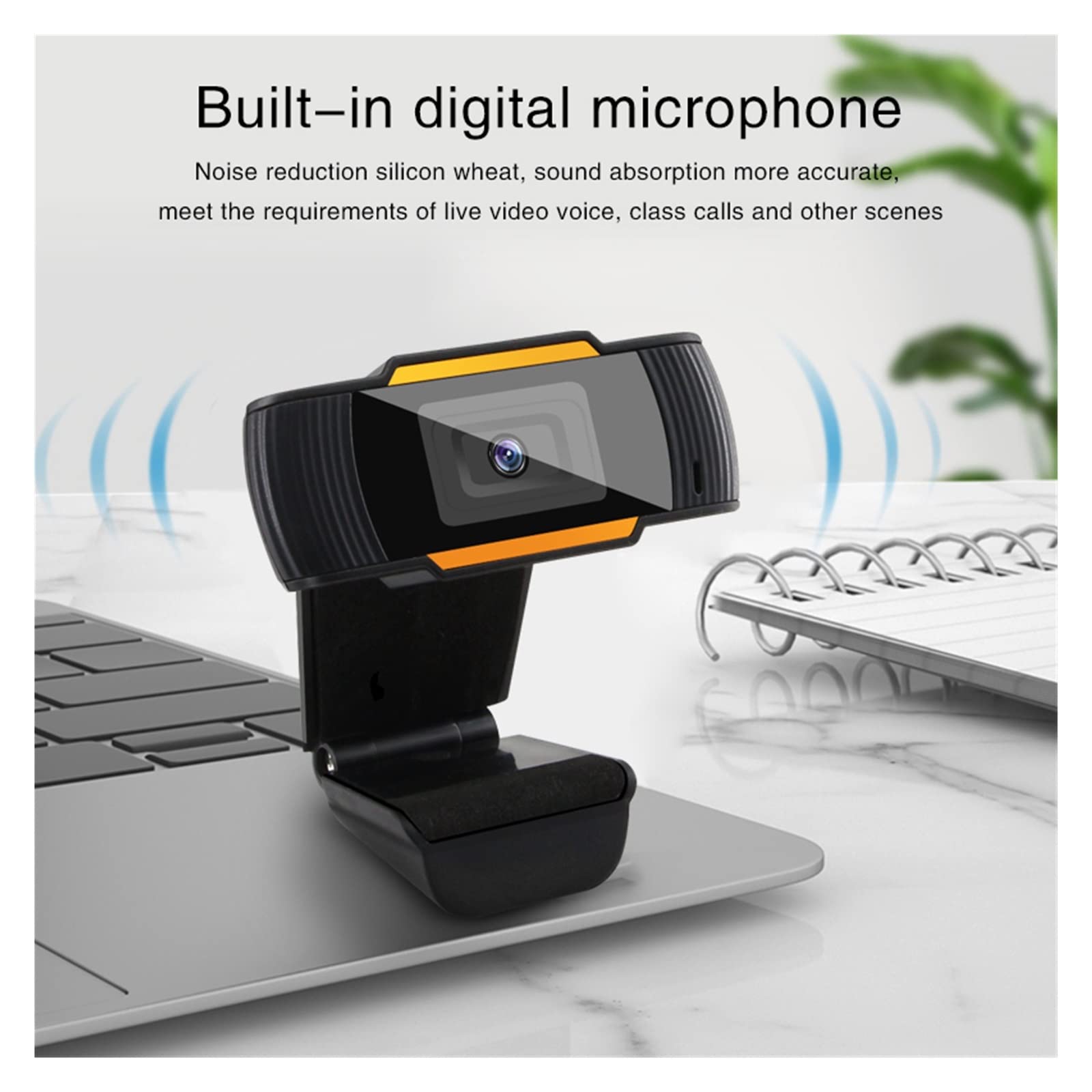 ZAUNCO Webcam Webcam 1080P Full HD USB Webcam with Microphone USB Plug and Play Video Call Webcam for PC Desktop Game Players Webcast Gaming Webcam (Color : 480P, Size : X)