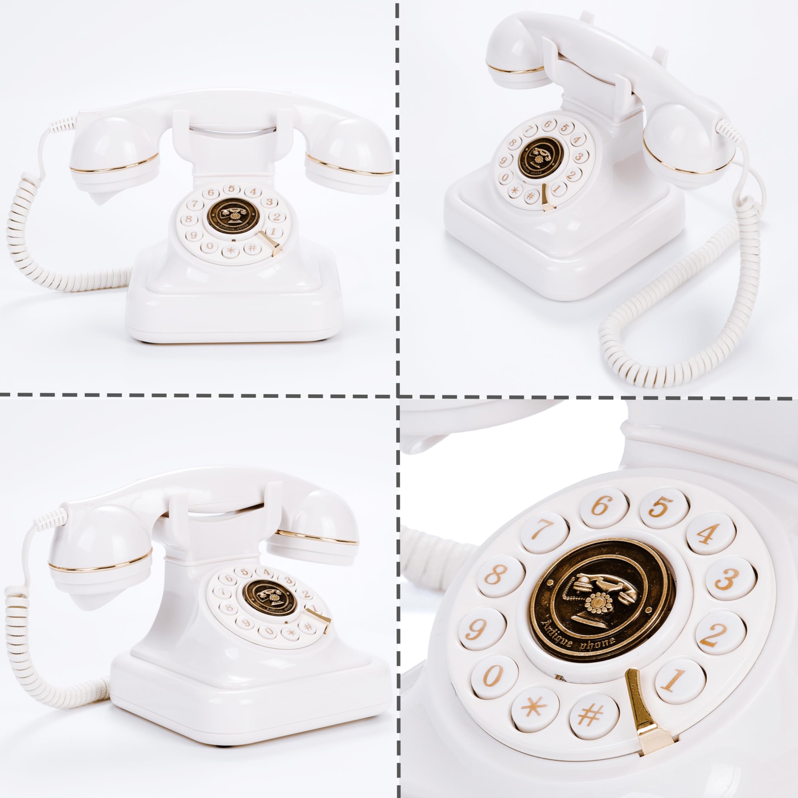 WORVABE Audio Guest Book Wedding Phone Guestbook Easy to Use & Fun Engagements Anniversaries Baby Showers Graduation Record Personalized Audio Messages (Elegant White)