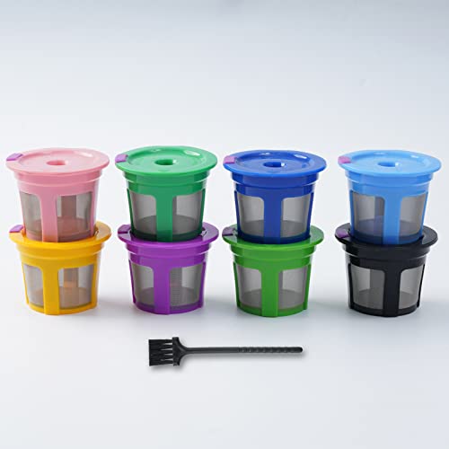 Reusable K Cups, Reusable Coffee Pods for Keurig, BPA-Free, Dishwasher Safe, 8 Colors, Different mood, Compatible with Keurig 1.0 & 2.0 (8 Pack)