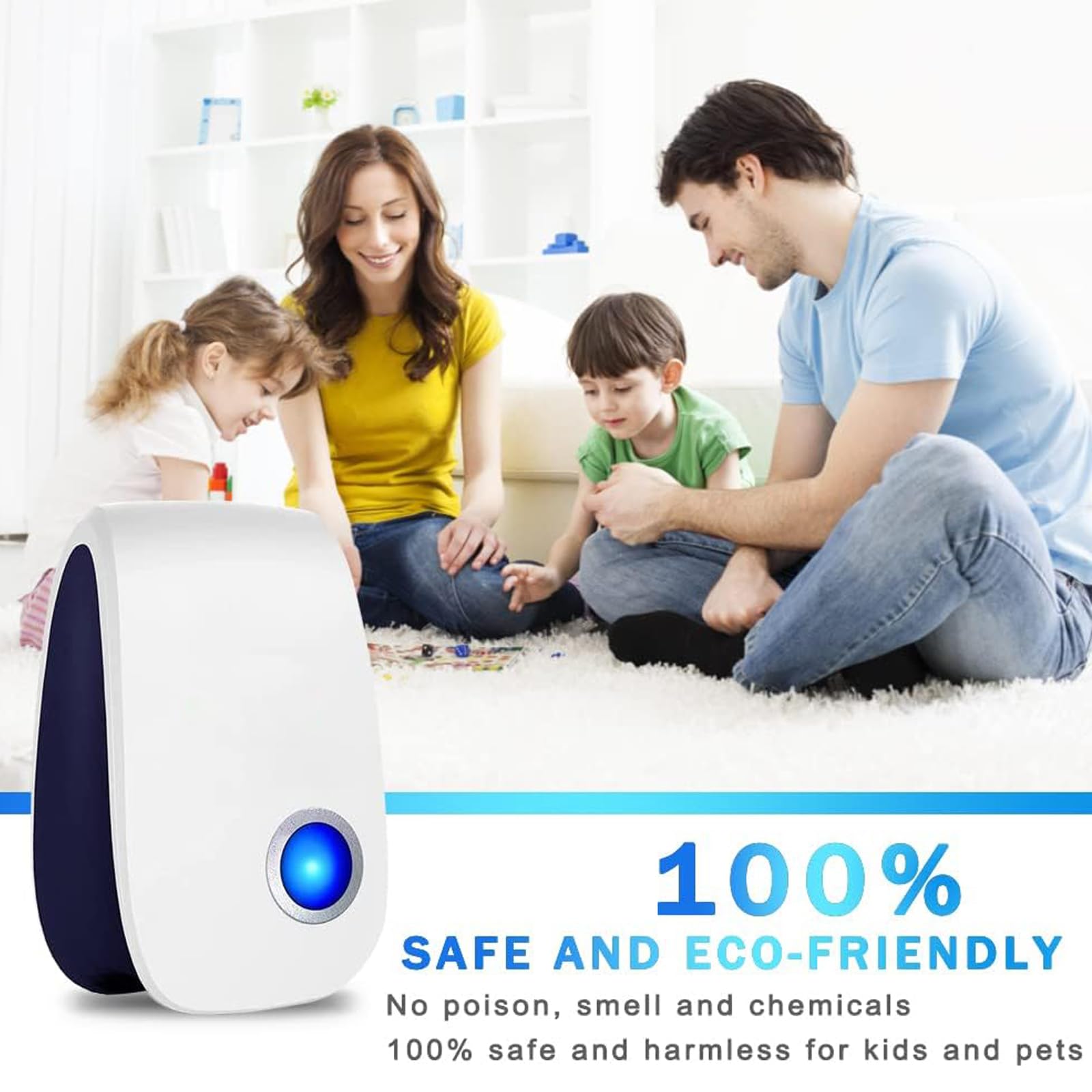 Ultrasonic Pest Control Repellent 10 Pack Sonic Mosquito Repeller Pest Control Indoor Electronic Plug in for Bugs Roaches Insects Mice Mouse Spiders Indoors Ultrasonic Repeller