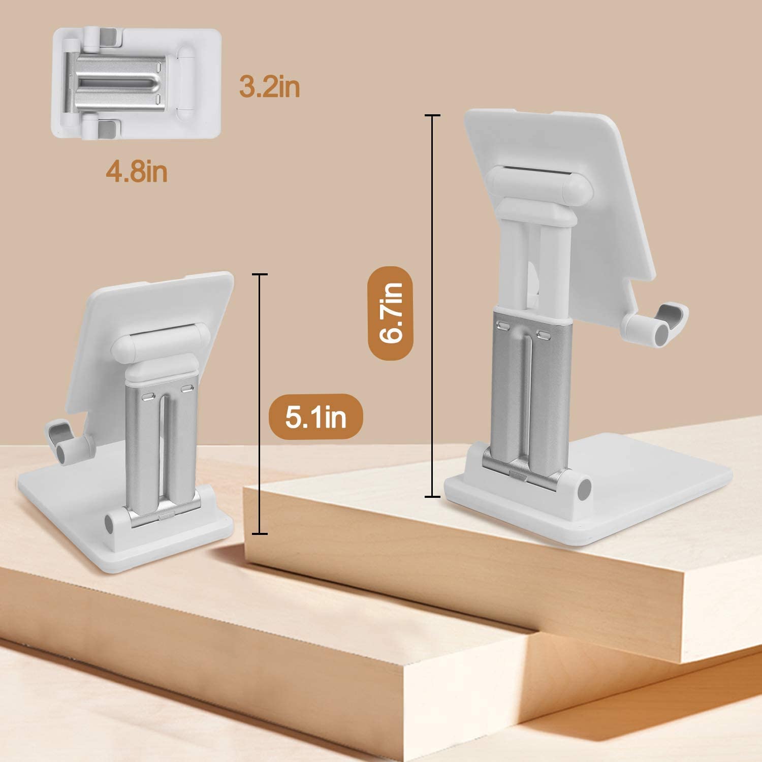 Tablet Stands and Holders Adjustable for Kids,Foldable Heavy Duty Strong Double Rod Support Dock Compatible with iPhone 11 Pro XS Max XR X 8 Plus Samsung Galaxy S10 9 8 & Tablets