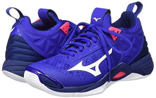 Mizuno Unisex Wave Momentum Volleyball Shoe, Reflexbluec Wht Diva Pink, 9.5 US Men