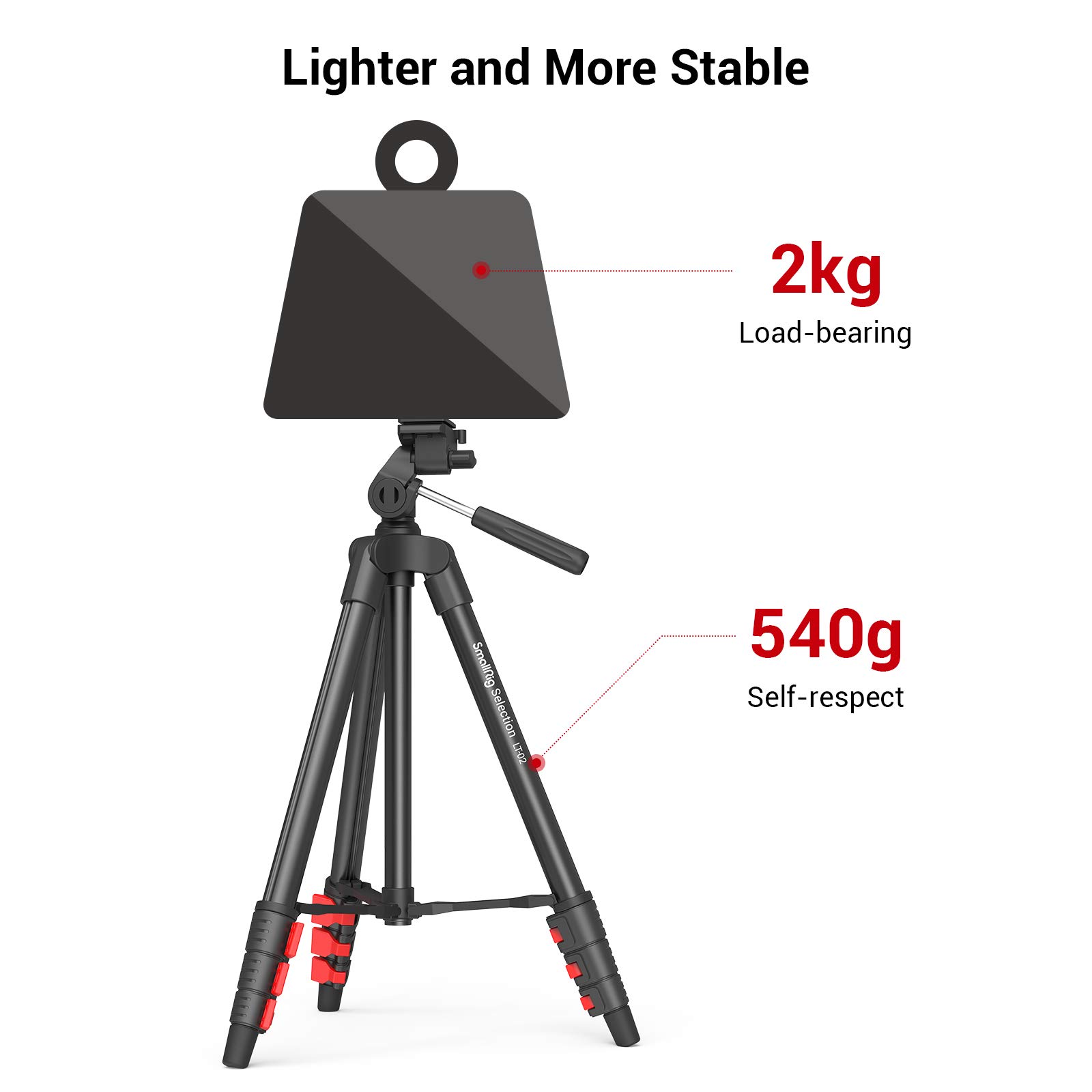 Phone Tripod, SmallRig Selection 47 Inch Lightweight Aluminum Travel Camera Tripod with Phone Holde & Bluetooth Remote, Max Load 4.4 Lbs, Compatible with for Mirrorless/Gopro/DSLR Camera LT-02 3254
