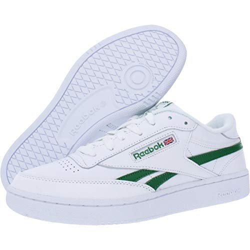 Reebok womens Club C Revenge Sneaker, White/Glen Green, 8 US