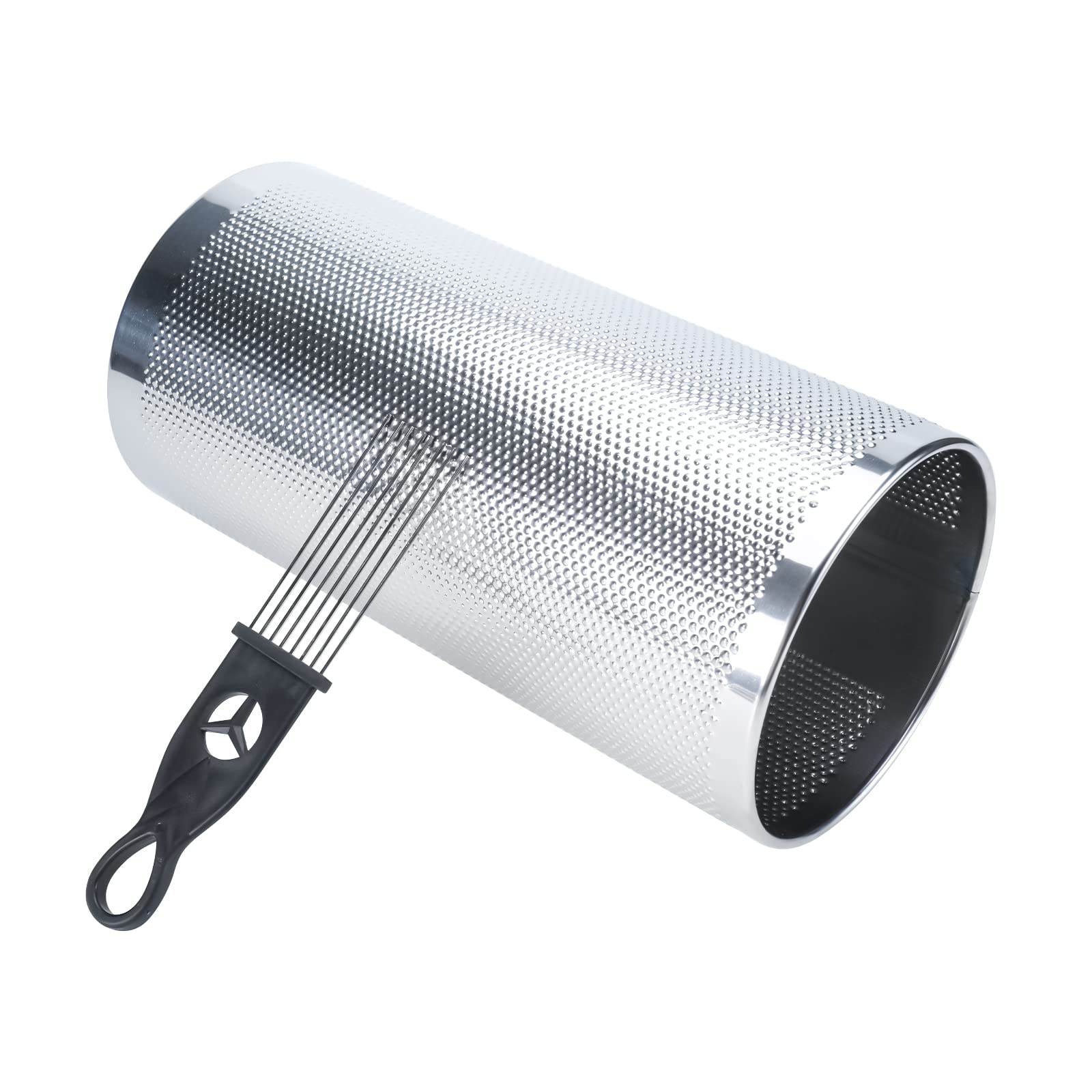 Patioer Metal Guiro, 12" x 6" & 10" x 3" Stainless Steel Guiro Percussion Instrument with Scraper Guiro Shaker Latin Percussion Musical Training Tool, with Egg Shaker Maracas Castanets Set