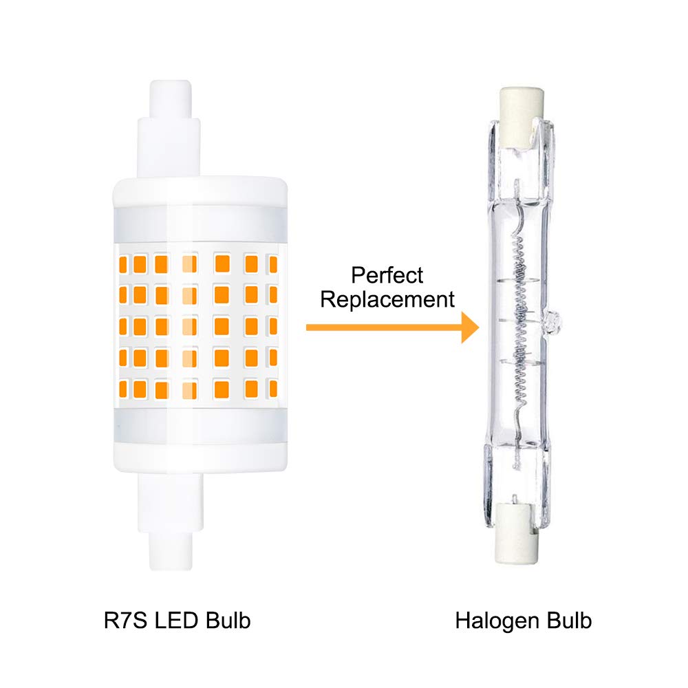 Luxvista Dimmable R7S LED Bulb Daylight J78 T3 LED Bulb, 10W J78 Bulb (100W R7S Halogen Bulb Replacement), 78mm J-Type Light Bulbs for Ceiling Light Floor Wall Lamps Security Lights