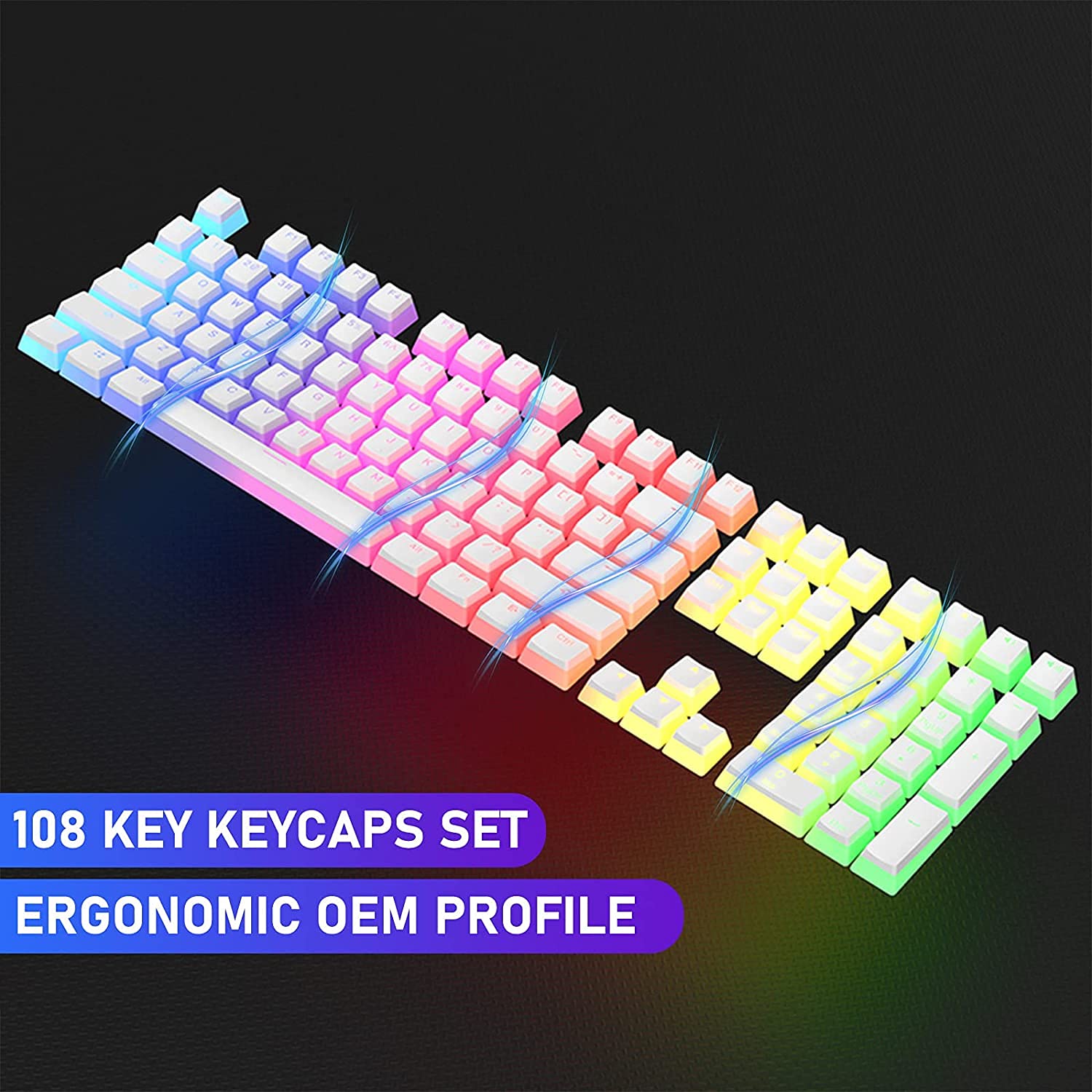 unband UK Layout 60% True Mechanical Gaming Keyboard Type C Wired 61 Keys LED Backlit USB Waterproof Keyboard 14 Chroma RGB Backlight Full Anti-ghosting Keys for Computer/PC/Laptop/MAC (Blue/Blue Swit