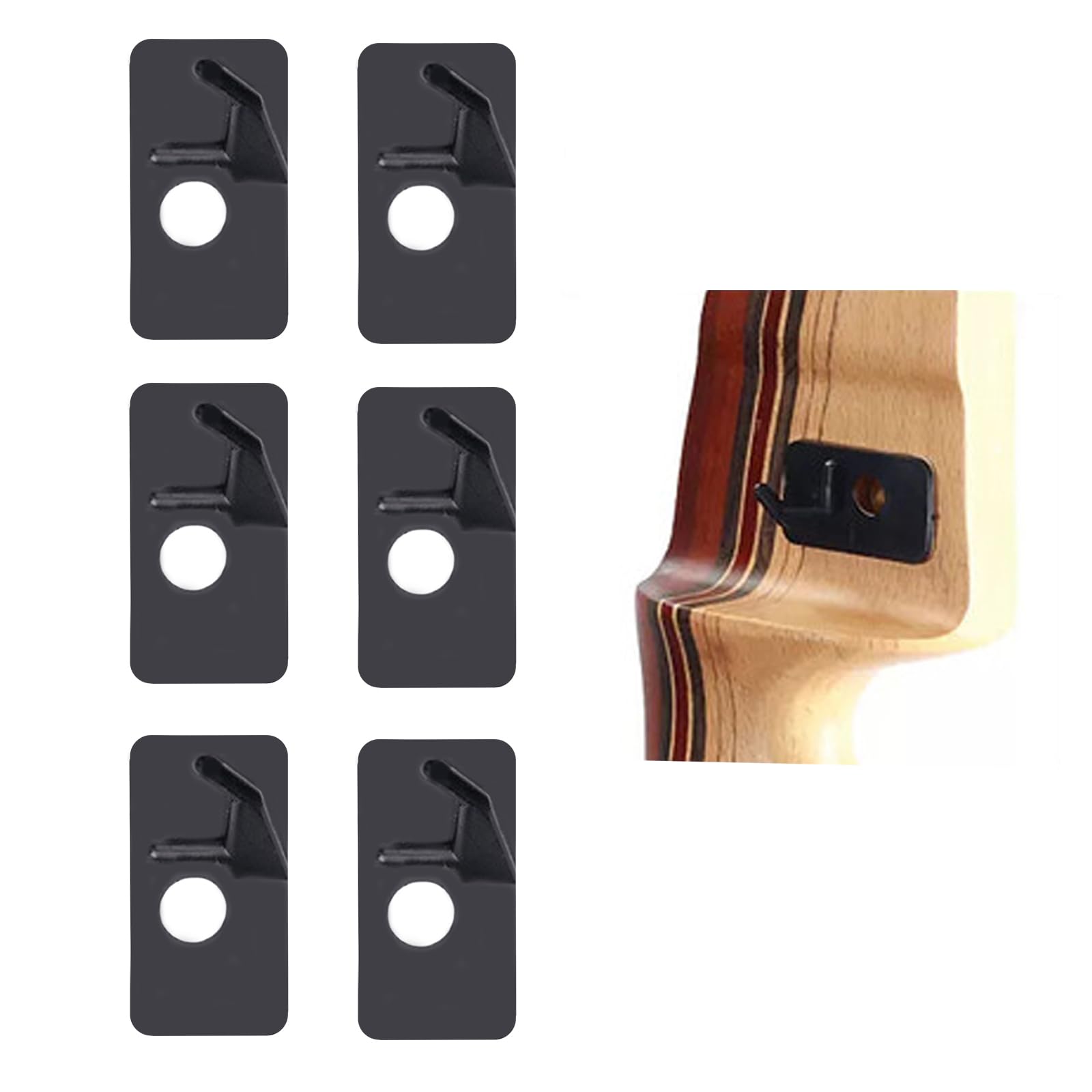 LOKHEIRA ARCHERY 6Pcs Plastic Arrow Rest for Recurve Bow ,Archery Shelf Pad Recurve Bow Accessories for Bow and Arrow Rest for Compound Bows to Left Hand Rests(Hunting Shooting Targeting)