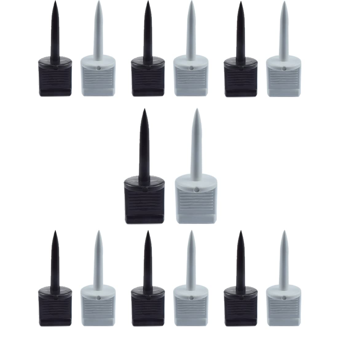 Plastic Archery Target Face Pins Outdoor Shooting Target Nail Pins for Shooting Competitions Exercises Paper Foam Targets, 8 x Black & 8 x White