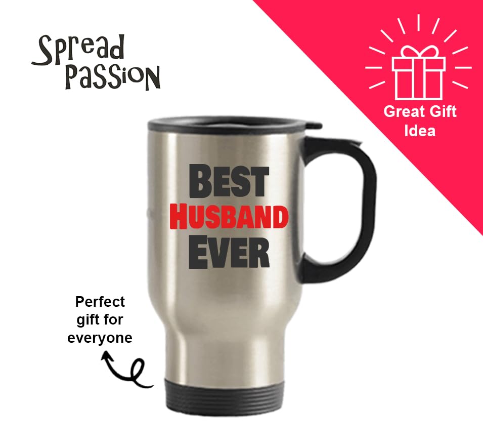 SpreadPassion Best Husband Ever Gift Idea Stainless Steel Travel Insulated Tumblers Mug