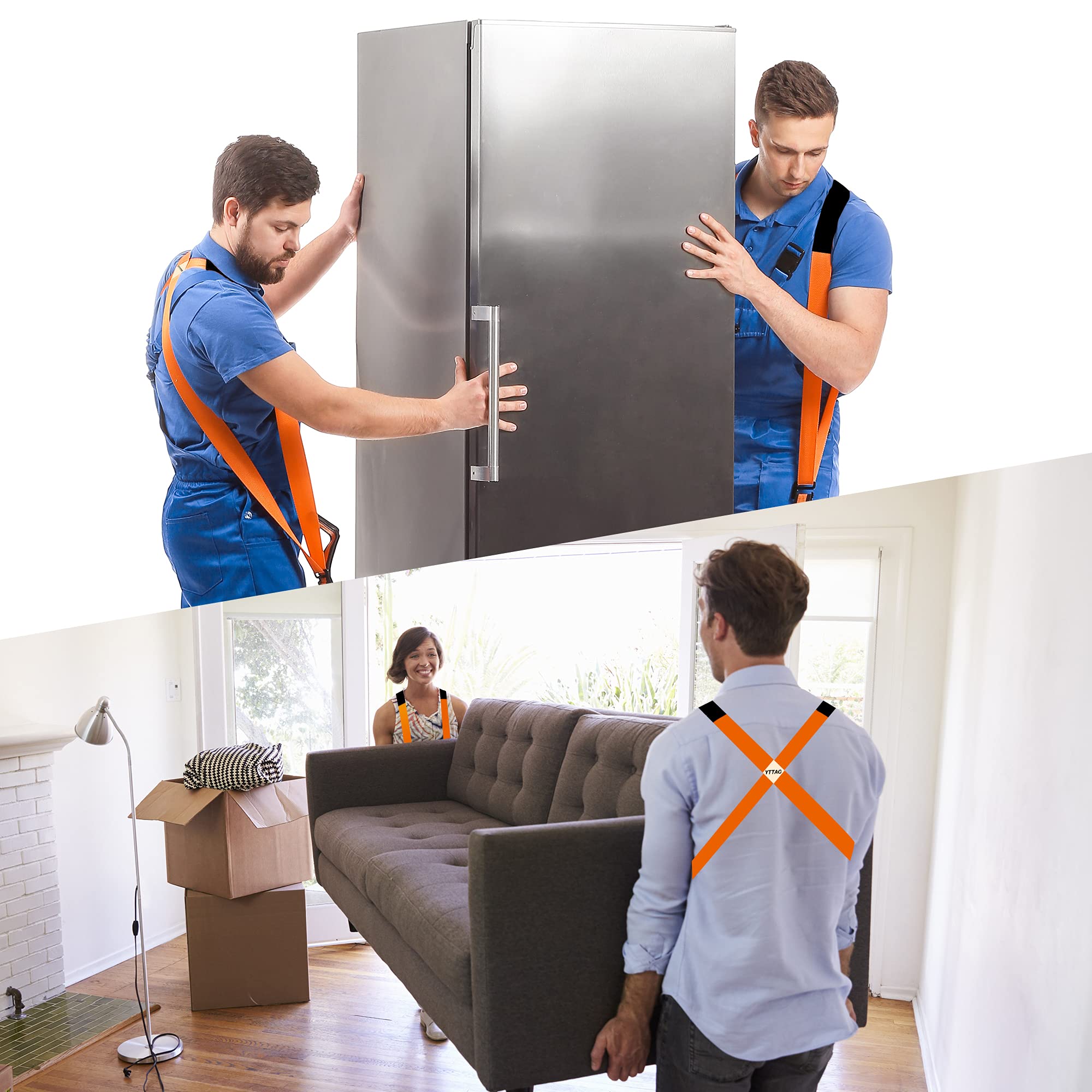 Moving Straps, YTTAO Moving and Lifting Straps, Moving Straps Lifting Shoulder 2 Person, Straps for Moving Refrigerator. Carrying for Furniture, Appliances, Mover Strap Harness