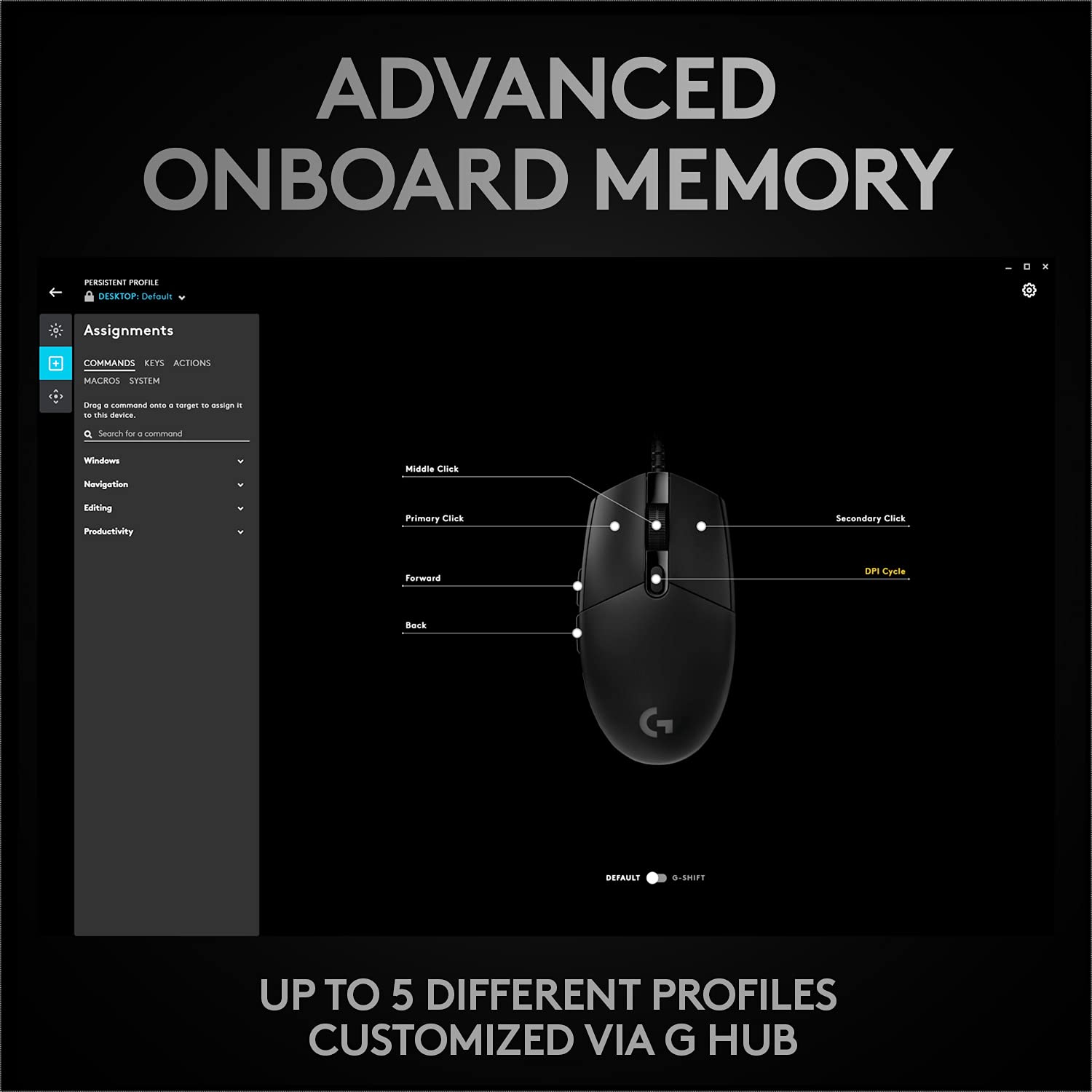 Logitech G PRO Wired Gaming Mouse, Hero 16K Sensor, 16000 DPI, RGB, Ultra Lightweight, 6 Programmable Buttons, On-Board Memory, Built for Esport, Compatible with PC/Mac - Black
