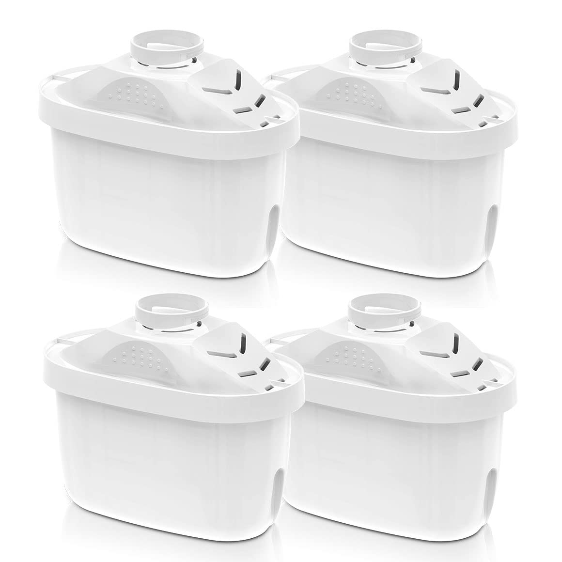 Upgraded Water Filter Replacement 4 Pack, Latest Standard Water Pitcher Cartridge Replacement, Fit Most Brands of Water Filter Pitchers