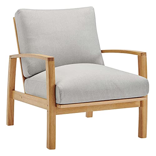 Modway EEI-3698-NAT-LGR Orlean Lounge Armchair, Natural Light Gray