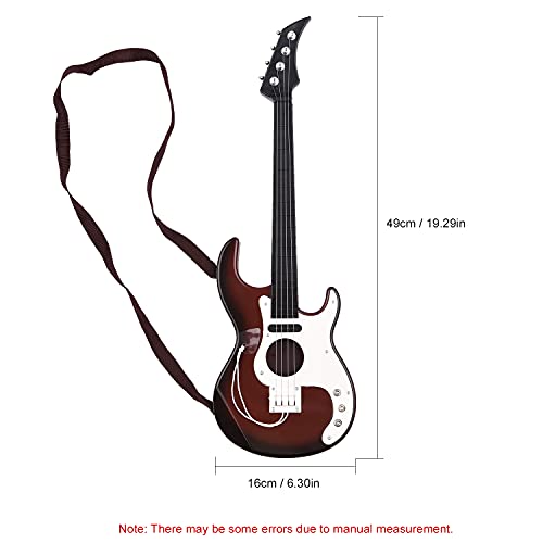 PENCHEN Children Simulation Bass Guitar 4-String Musical Instrument Educational Guitar Bass Toy for Kids Beginners 19 inches, Red