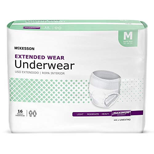 McKesson Extended Wear Underwear, Incontinence, Maximum Absorbency, Medium, 64 Count