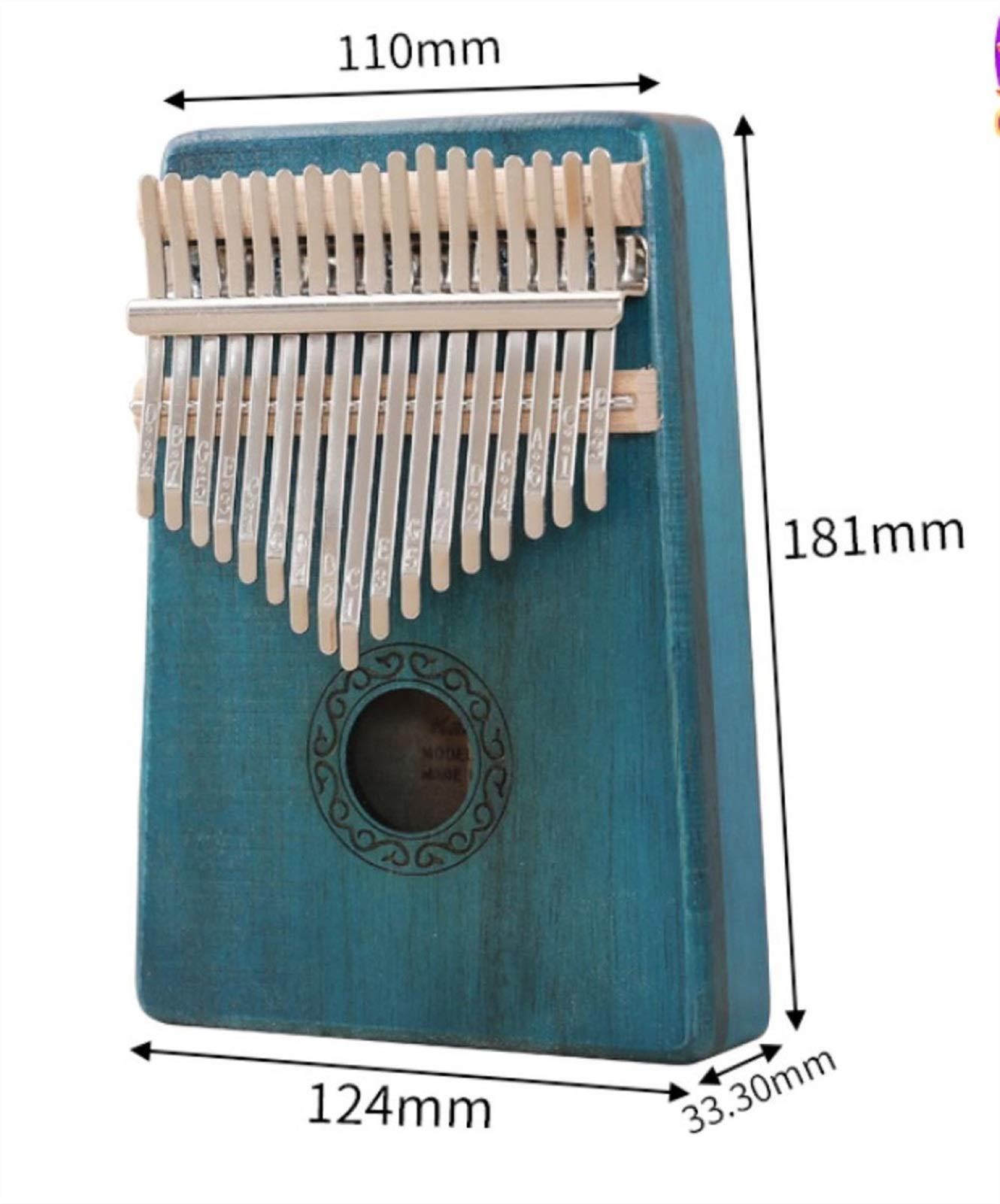 SLFDXDP Thumb Piano Thumb Piano 17-Tone Kalimba Finger Piano Instrument for Beginners Portable Thumb Piano Portable (Color : C)