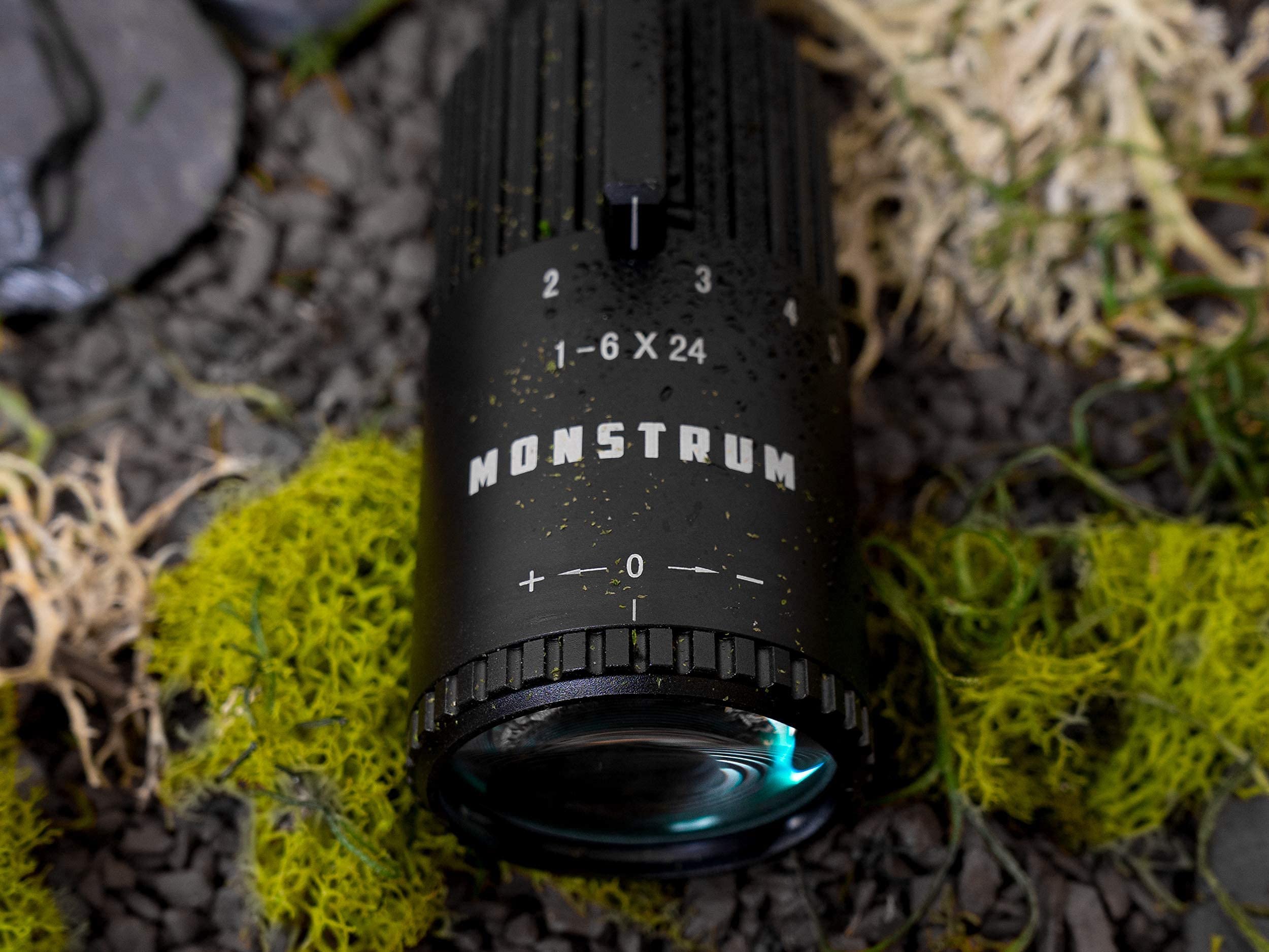 Monstrum Alpha Series 1-6x24 First Focal Plane FFP Rifle Scope | ZR305 H-Series Offset Scope Mount | Bundle