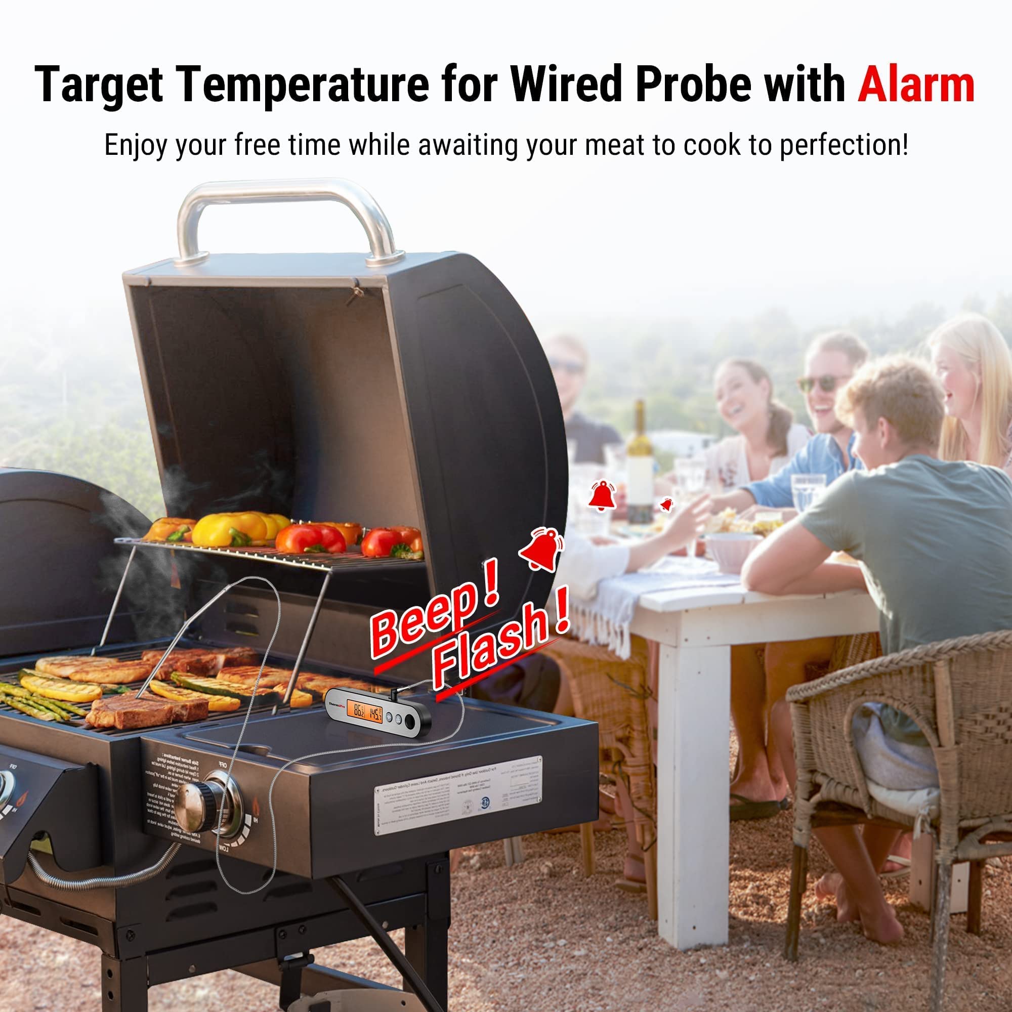 ThermoPro TP-17 Dual Probe Digital Cooking Meat Thermometer + ThermoPro TP610 Dual Probe Instant Read Meat Thermometer