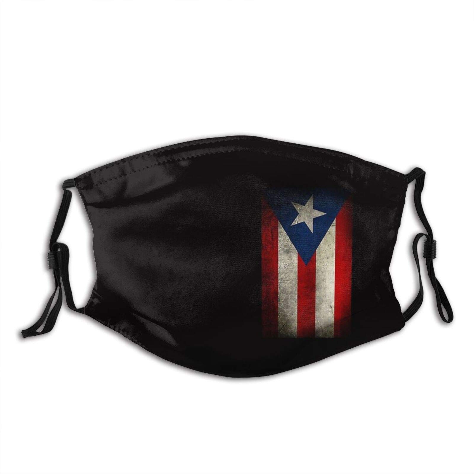 Puerto Rico Face Mask Unisex Balaclava Mouth Cover With Filter Windproof Dustproof Adjustable
