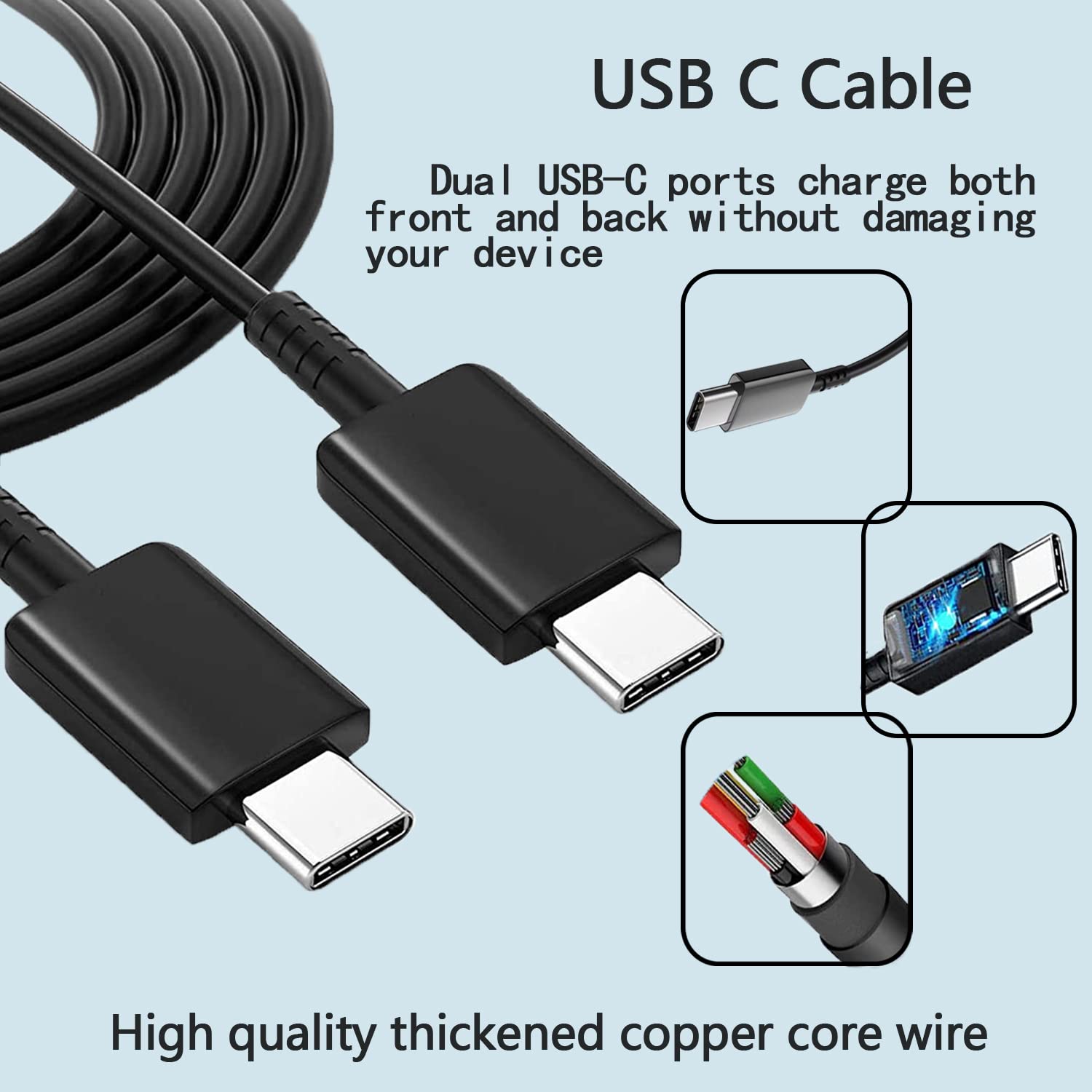 Type C 45W Fast Wall Charger Android Phone Charger with 6FT Type C Cable