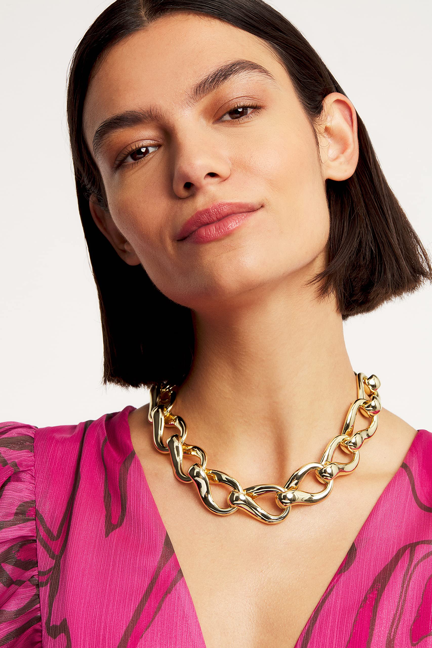 Ted Baker Ieshha Infinity Chain Necklace (Pale Gold Tone)